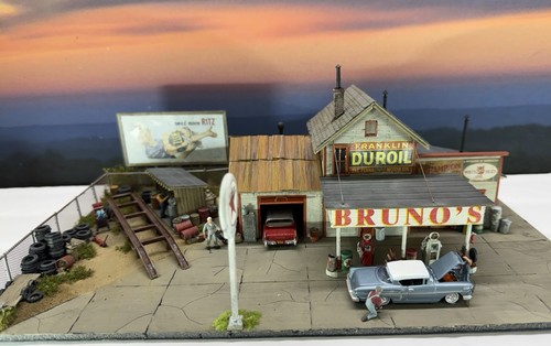 BUILT Fine Scale Miniatures - HO - “Brunos Gas & Oil” | eBay