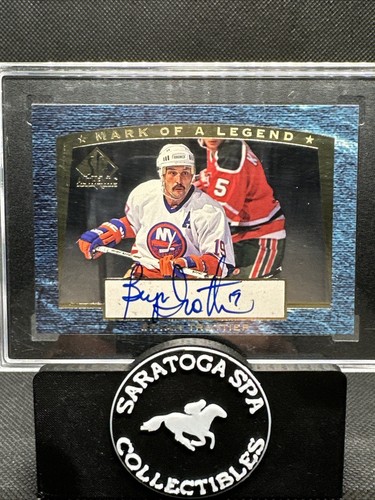 1997-98 UD SPA Hockey Mark Of A Legend Bryan Trottier HOF /560 AUTO SGC ...