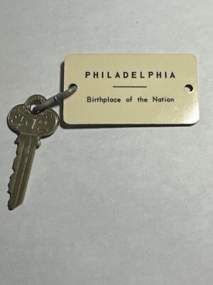 Philadelphia Hotel Motel Room Key Fob with Key Pennsylvania #512 | eBay