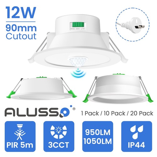 LED Downlight Kit PIR Sensor 12W 90mm CCT Round Dimmable&Non Dim ...