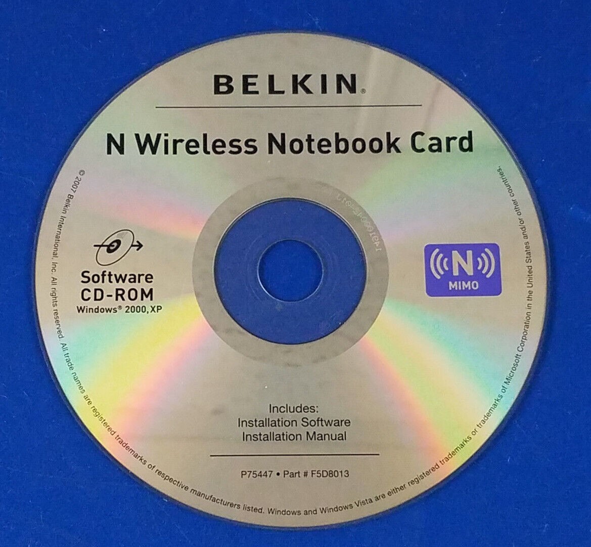 ⭐️⭐️⭐️⭐️⭐️ Belkin N Wireless Notebook Card Software CD-ROM | eBay