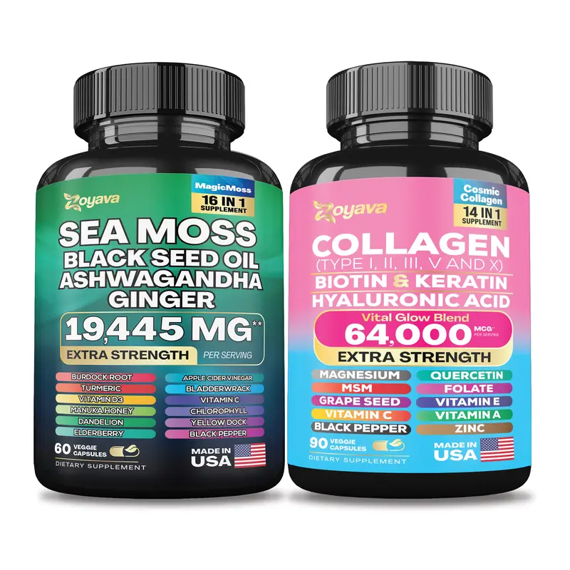 Dynamic Vitality Bundle - Zoyava Sea Moss Multivitamin & Power Combo ...