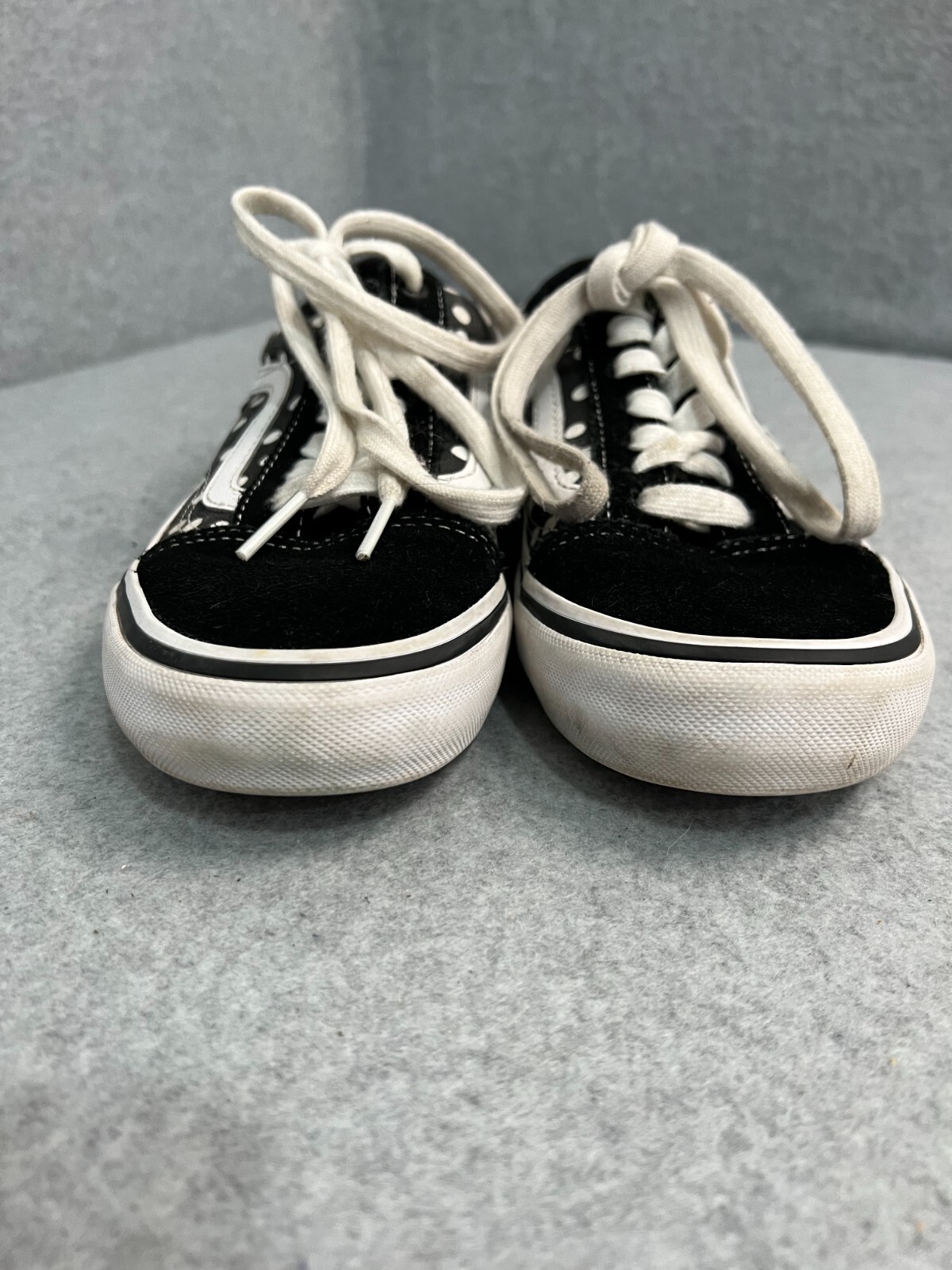 Vans Off the Wall Black & White Polka Dot Shoes 50071… - Gem