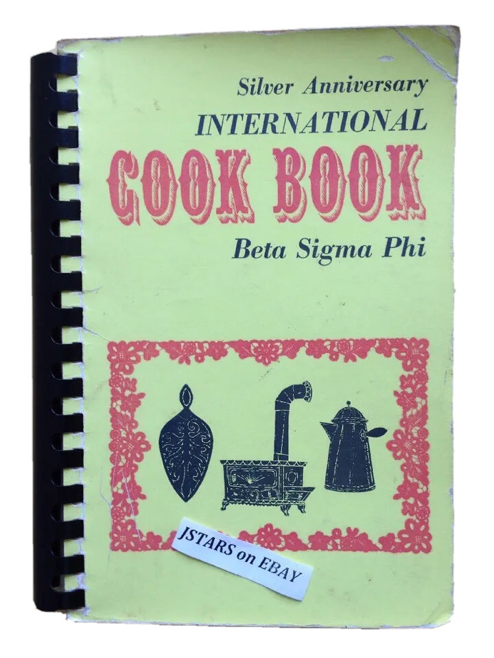 1956 BETA SIGMA PHI INTERNATIONAL SILVER ANNIVERSARY COOK BOOK COOKBOOK ...