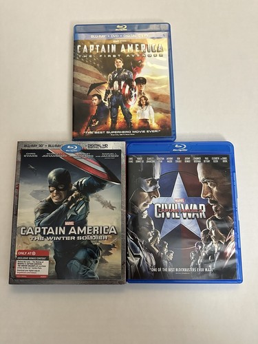 Captain America Trilogy Blu Ray No Digital Copies | eBay