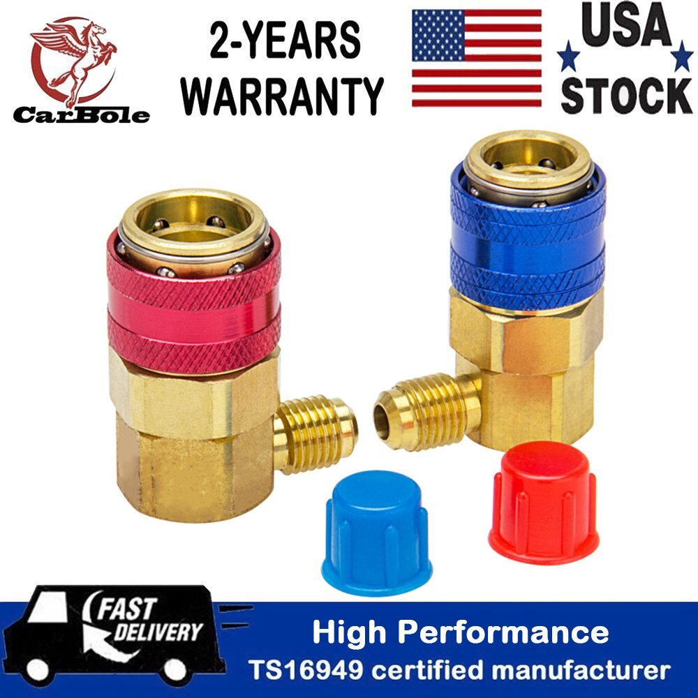 A/C Manifold Gauge Conversion Kit High Low Angle Quick Adapter ACME Car ...