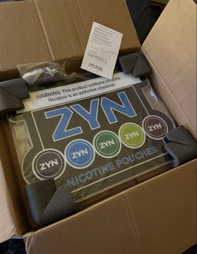 ZYN Acrylic LED Sign Used | eBay