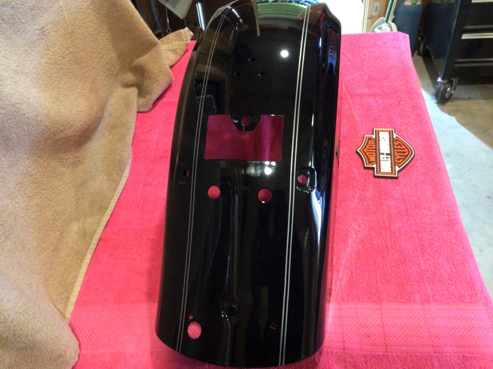 New+Genuine+Harley+Davidson+FLHR+Rear+Fender+Vivid+Black+%2359378-09DH ...