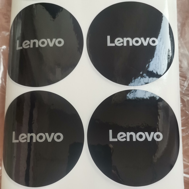 100x Lenovo Glossy Round Anti-Counterfeit Stickers Label Seals Tear ...