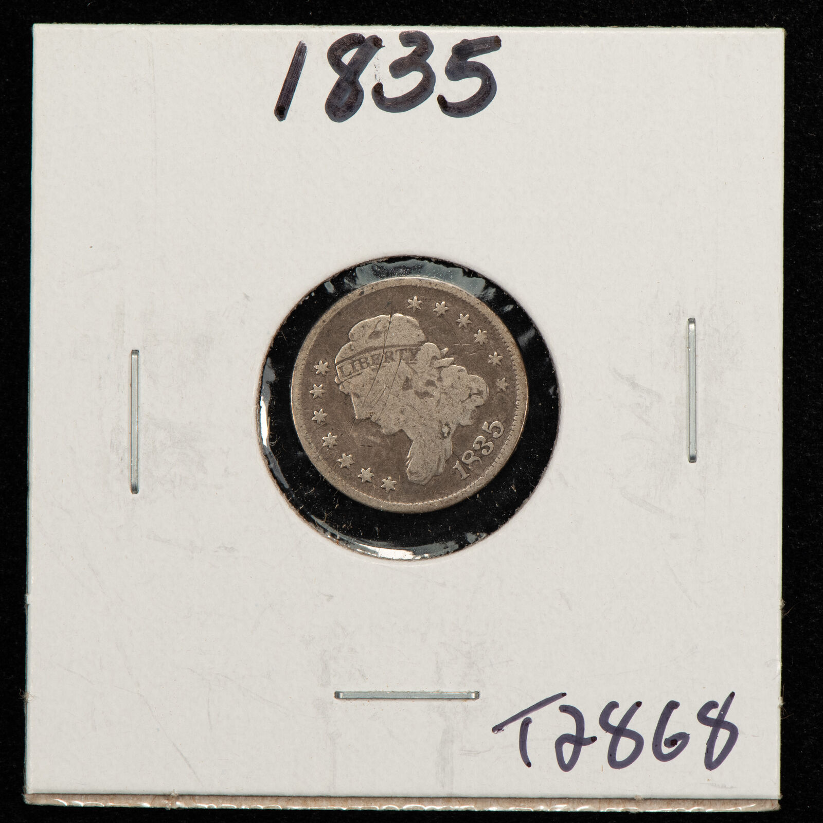 1835 H10c Capped Bust Silver Half Dime - Value Coin - VG Dets - SKU ...