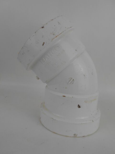 4" ELBOW 45° GASKETED PVC-1 SEWER & DRAIN ASTM D-3034 SDR-35 HARCO for ...