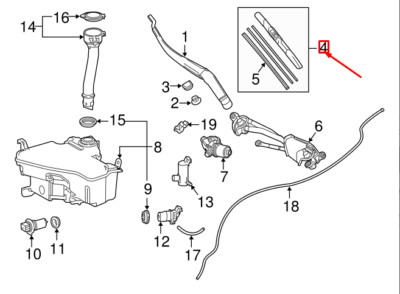 LEXUS IS XE30 Vorderes rechtes Wischerblatt 8521253100 85212-53100 ...