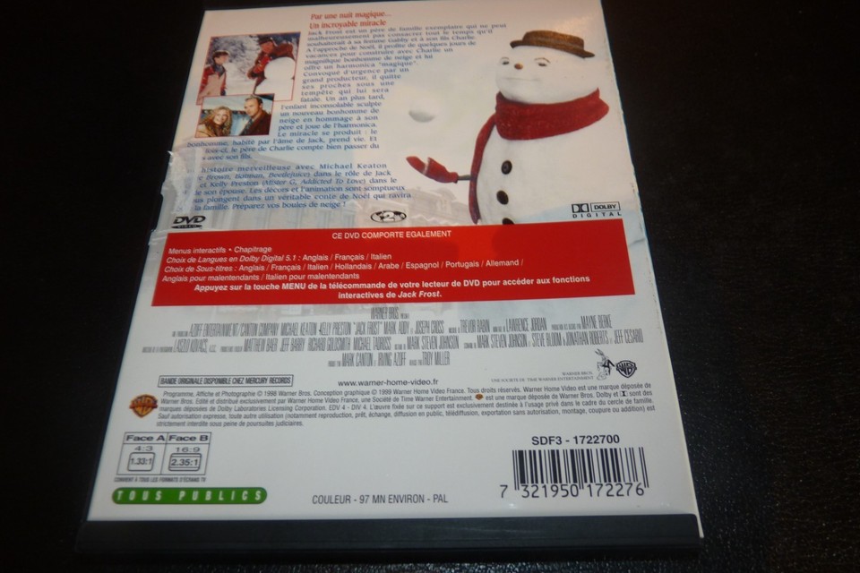 RARE! DVD "JACK FROST" Michael KEATON / film enfants Noel | eBay