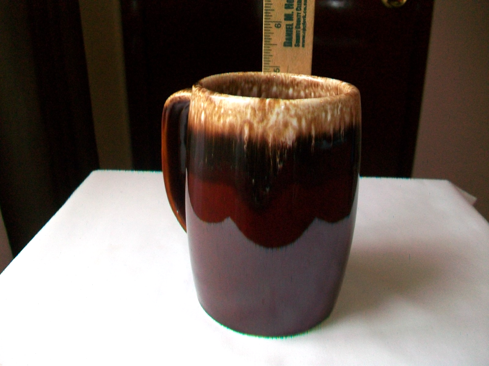 HULL OVEN PROOF BROWN DRIP GLAZE BEER STEIN COFFEE MUG 5" 18 oz. USA | eBay
