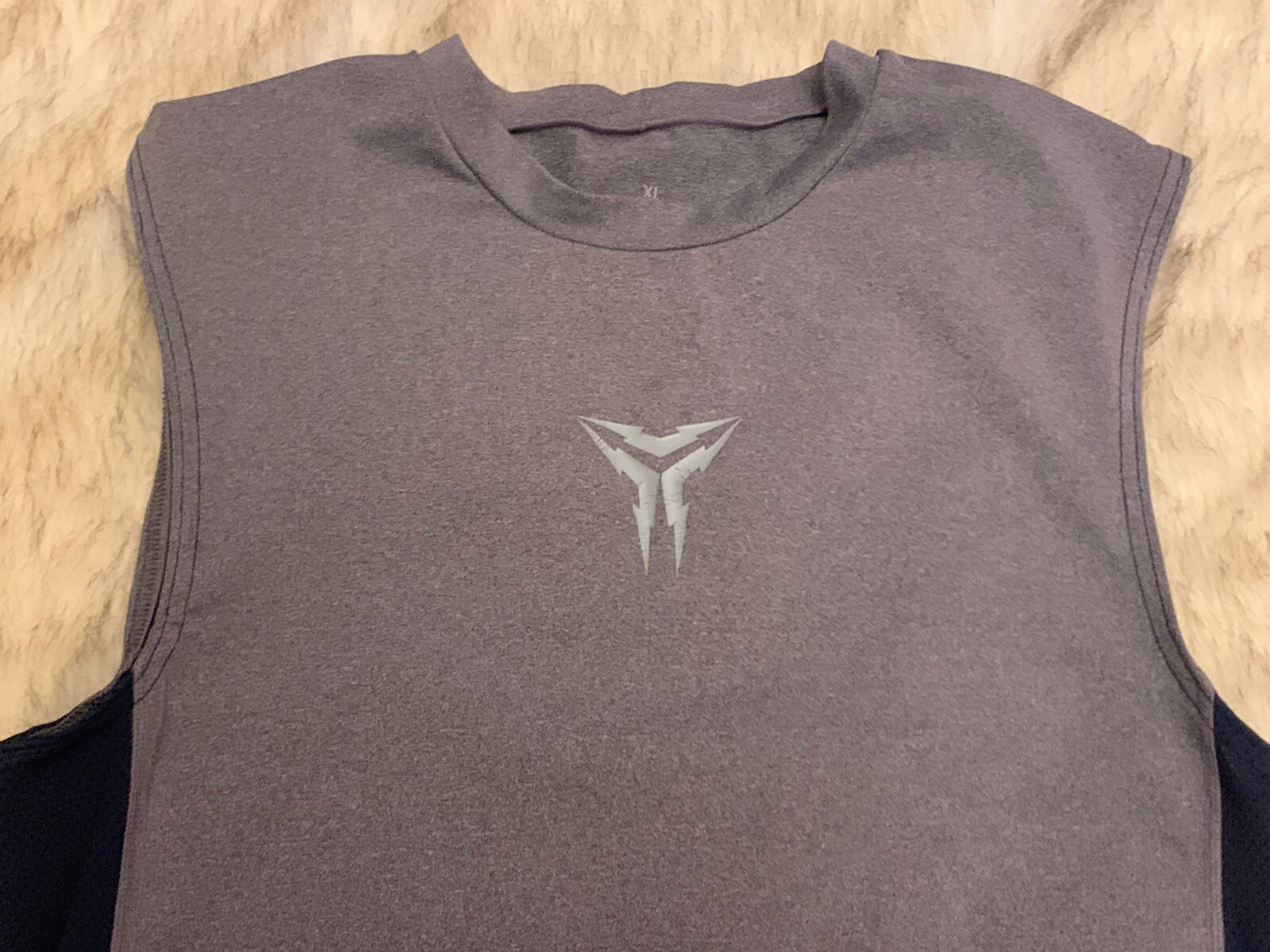 RARE VTG Nike OG Kobe Logo Gray Compression Sleeveles… - Gem