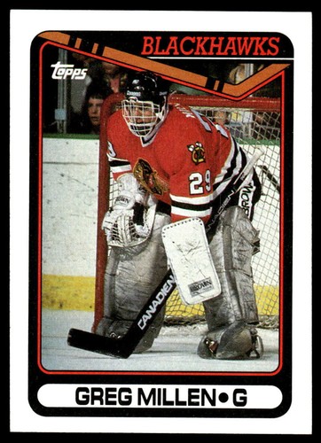 1990-91 Topps #335 Greg Millen Chicago Blackhawks Hockey Card | eBay