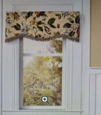 WAVERLY Valance, Laurel Springs Parchment Valance, 50" x 15" Valance ...
