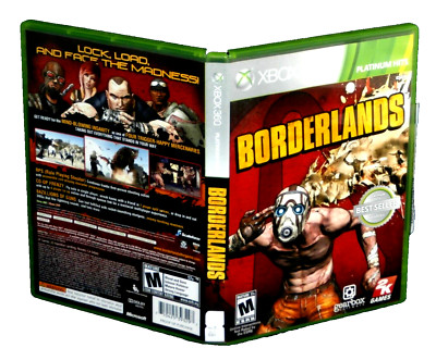 BORDERLANDS XBOX360 PLATINUM MATURE ORIGINAL GAME DISC, CASE ...