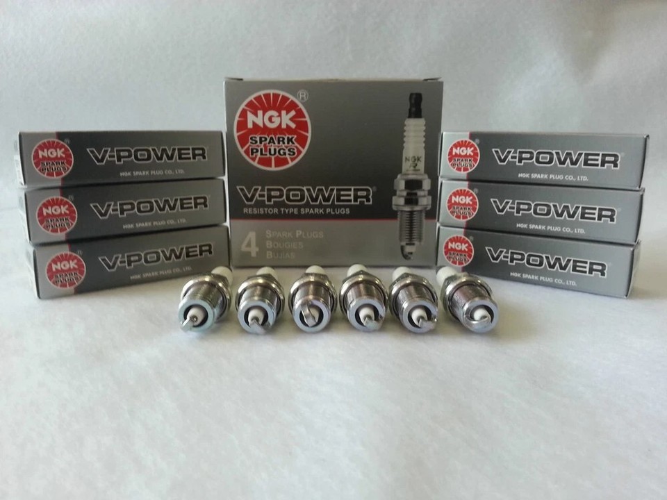 6-New NGK V-Power Copper Spark Plugs BKR5E #7938 Made in Japan | eBay