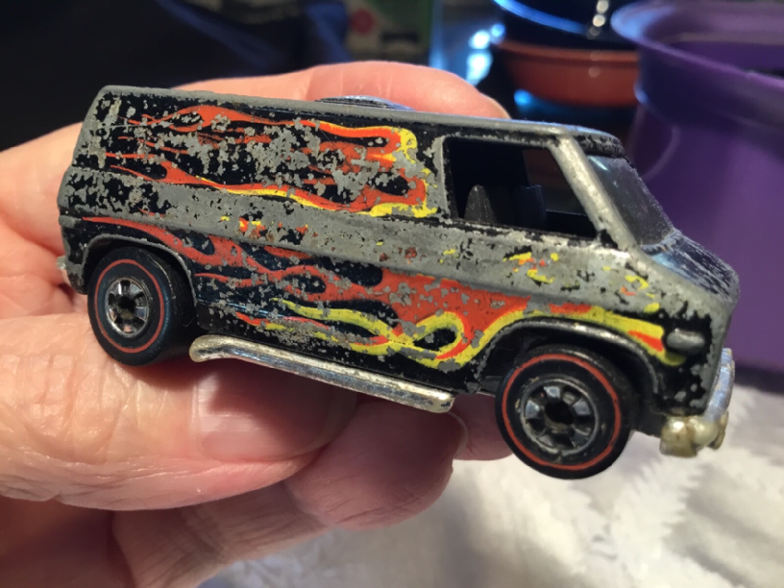 Vintage Hot Wheels Red Lines~ Black Chevy Super Van~ 1974 Hong Kong | eBay