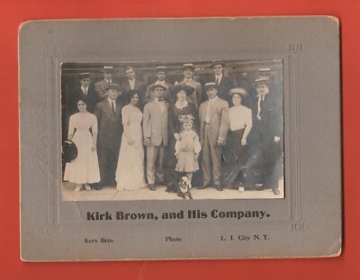 VINTAGE KIRK BROWN AND HIS COMPANY CABINET PHOTO L.I.CITY N.Y. 6" X 8 ...