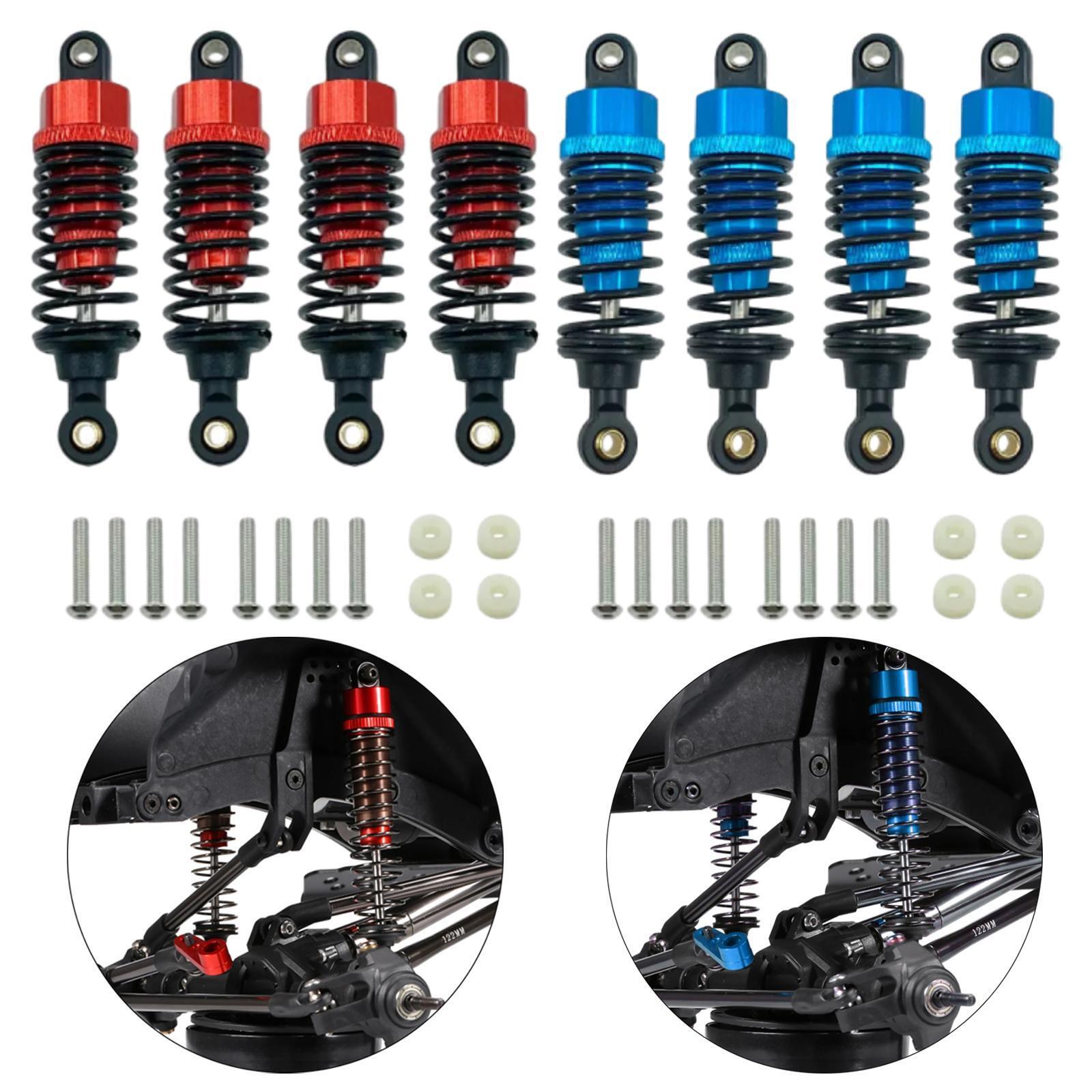 4 Pieces 1/10 RC Shock Absorber Oil Filled RC Shocks for TT02 MF01x M06 ...