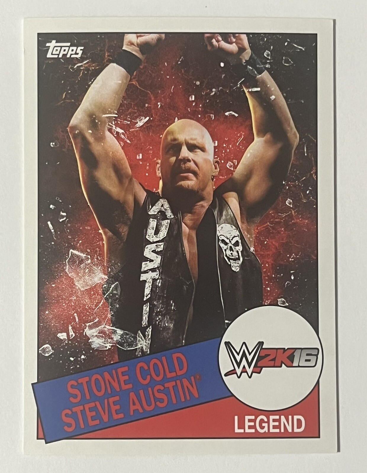 2015 Topps Heritage Stone Cold Steve Austin WWE 2K16 #1 | eBay