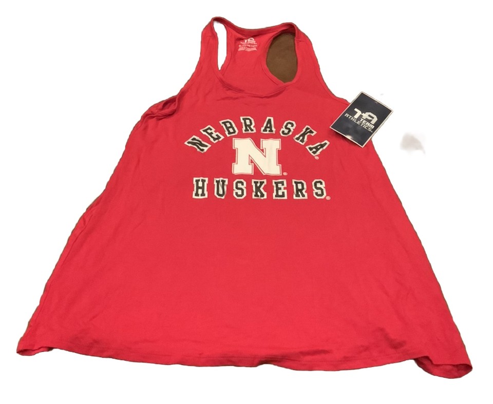 NEW Nebraska Huskers, Women’s Razorback SOFT Tank Top-Red - Size XL 14/ ...