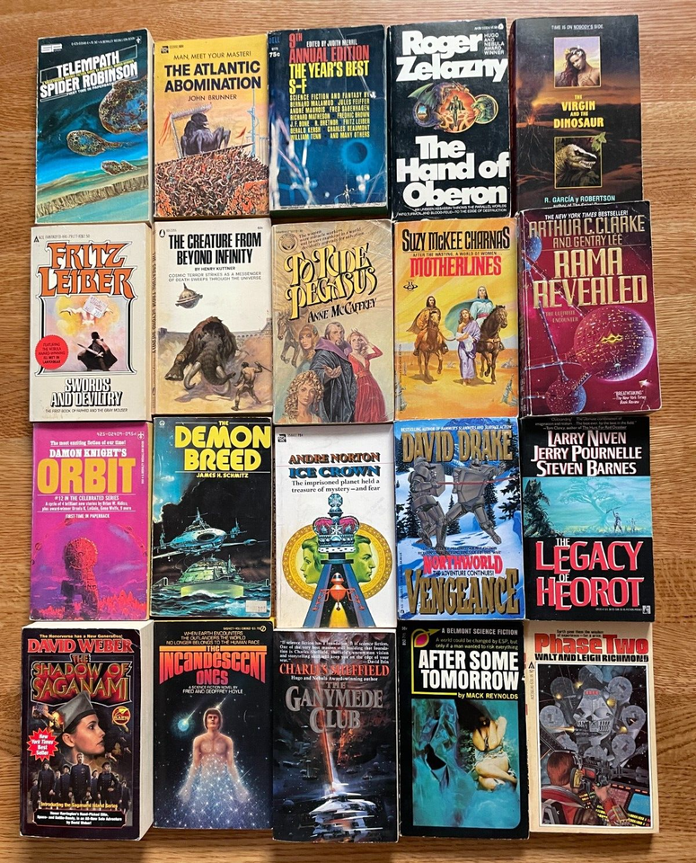 10X All Science Fiction Scifi Random Mix Paperback Books Vintage 1960s ...
