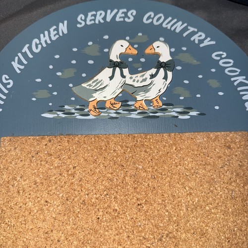 Vintage Blue Country Goose Cork Board Kitchen Wall Sign Beautiful 3D | eBay