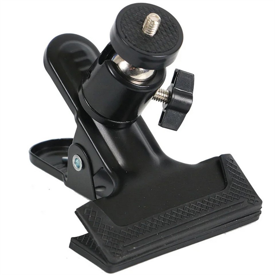 Camera Clip Clamp Flash Holder Mount w/ 360 *Swivel Photography Ball ...