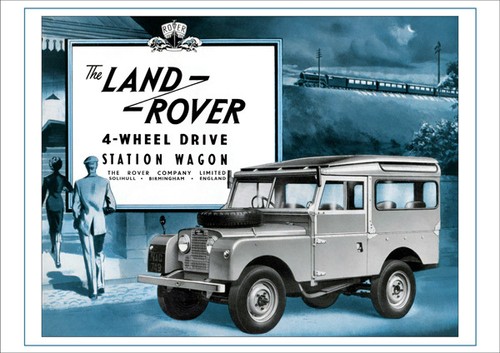 LAND ROVER SERIES 1 SWB STATION WAGON RETRO A3 POSTER PRINT FROM ...