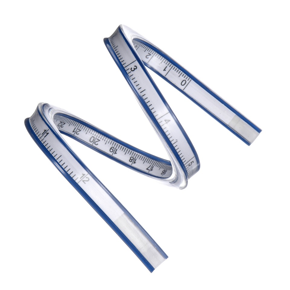 Flexible Ruler 12 Inch 30cm Curve Ruler for Engineering Drawing, Blue ...
