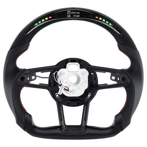 Black Carbon Fiber LED Steering Wheel For 2016 - 2023 Audi TT & TTRS ...