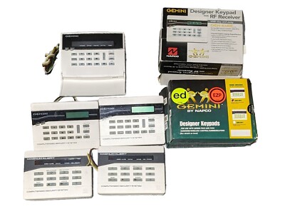 Lot Of Napco Burg Alarm Keypads, RP1054e, GEM-K4, GEM-K4RF, GEM-DK3DGTL ...