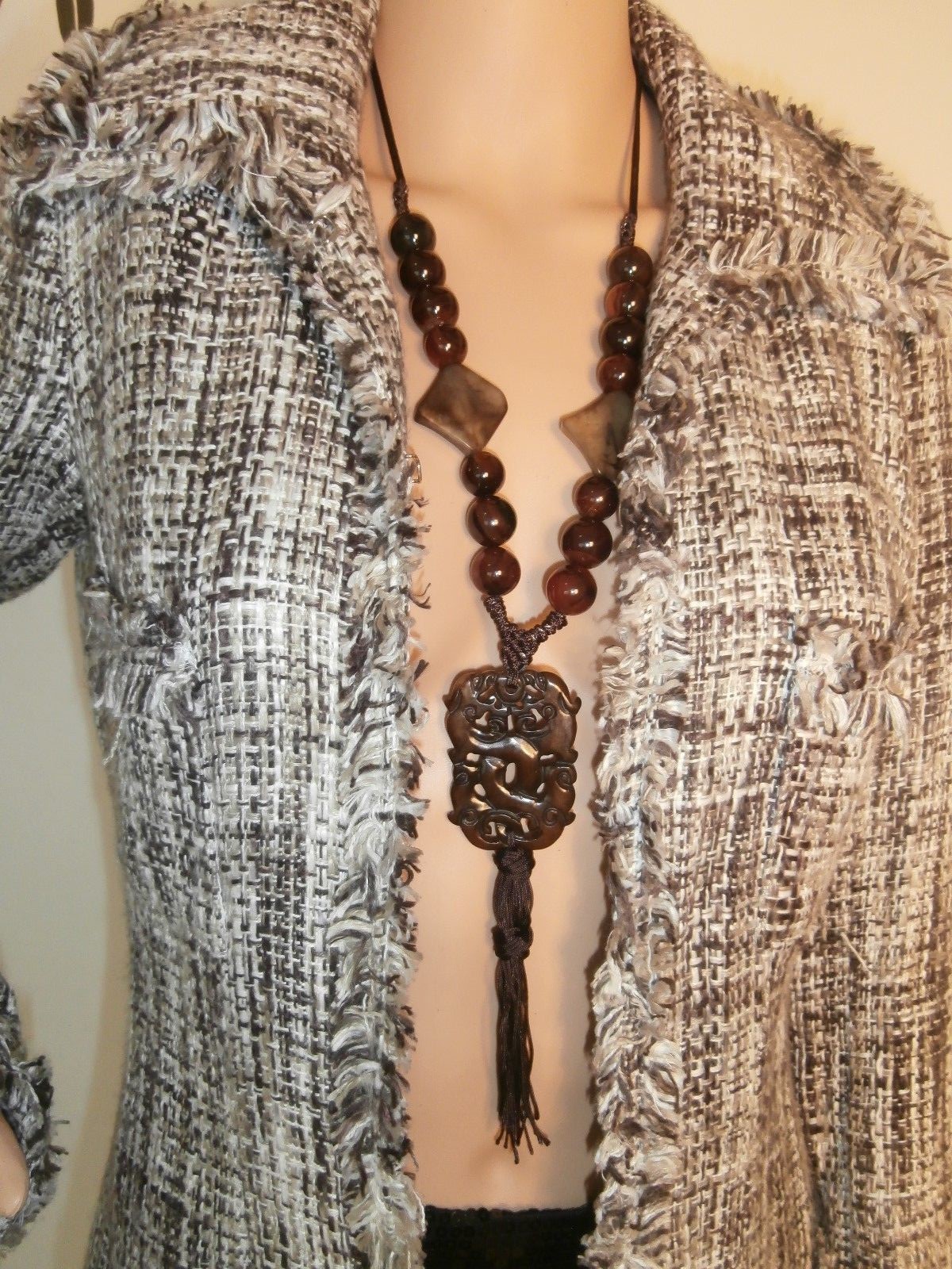 VIEW Women Junior Girl's Black/White/ Brown Long Sleeve Lined Acrylic ...