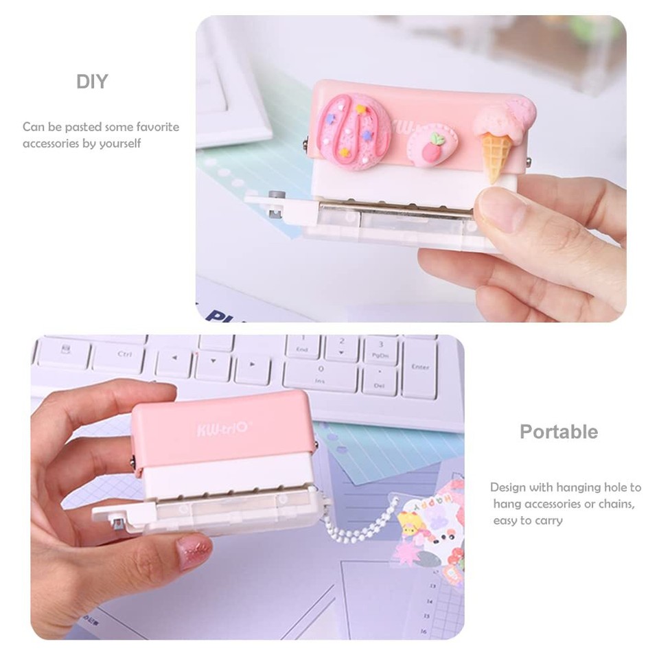 Mini Cute 6-Hole Punch Paper Punches Portable Hole Puncher 5 Colors ...