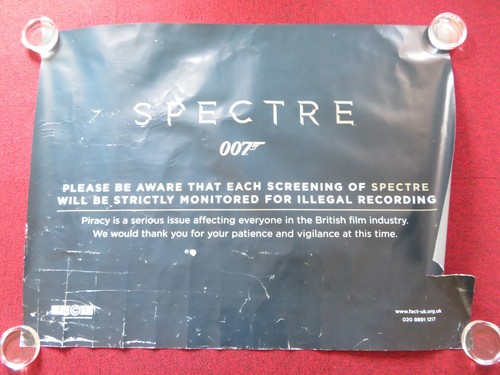 SPECTRE UK QUAD (30"x 40") ROLLED POSTER DANIEL CRAIG CHRISTOPH WALTZ ...