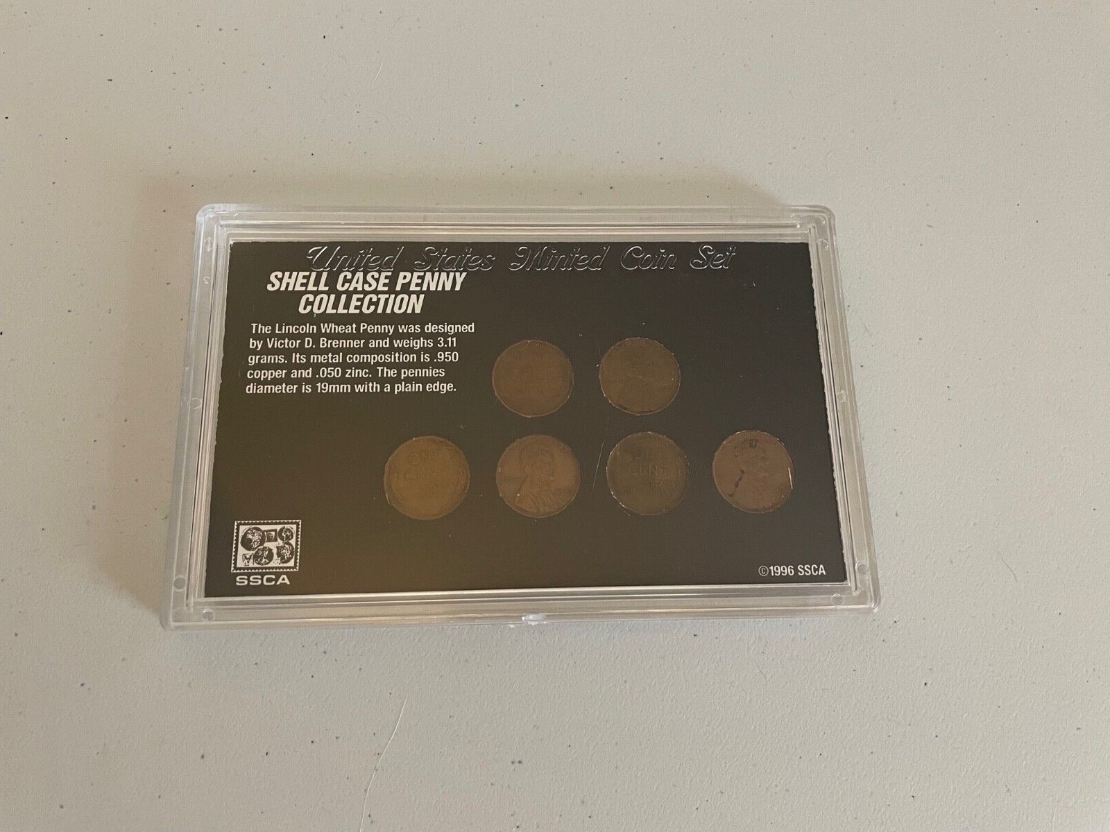 1996 SSCA Shell Case Penny Collection, Lincoln wheat pennies, 1944-1946 ...