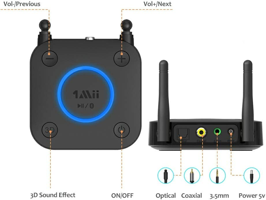 1Mii B06 Pro-B0301 Long Range HiFi Bluetooth 4.2 Adapter for sale ...