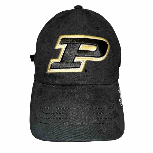Purdue University Giant P Black w Gold Black Hat Cap Strap Buckle 47 ...