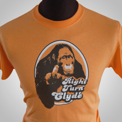Right Turn Clyde T Shirt Retro Movie Comedy Ape Orangutang Clint ...