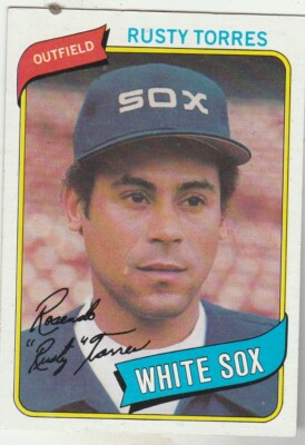 FREE SHIPPING-MINT-1980 TOPPS #36 RUSTY TORRES WHITE SOX (FACSIMILE ...