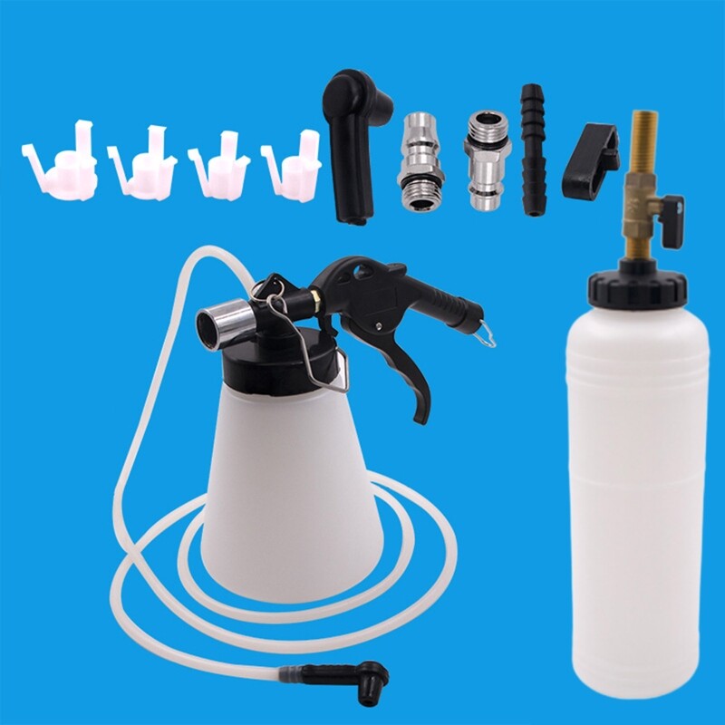 Pneumatic Fluid Extractor Set for Replacement of Automotive Brake Fluid ...