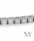 7" inch Long Tennis Bracelet 7 Carat Round Cut Solid 14K White Gold For ...
