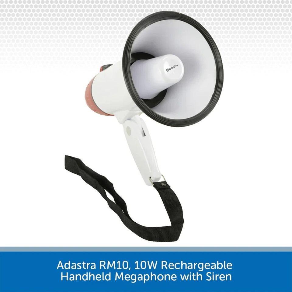 10W Rechargeable Megaphone Handheld Portable Loud Hailer With USB Audio ...
