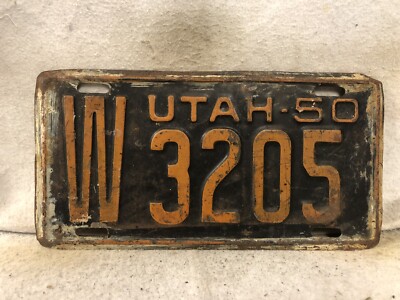 Vintage 1950 Utah License Plate | eBay