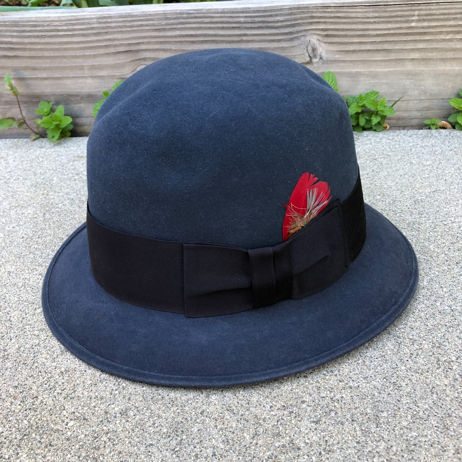 Vintage 60s DOBBS Fedora Hat Mens 100% Wool Fifth Avenue ROOS/ATKINS ...