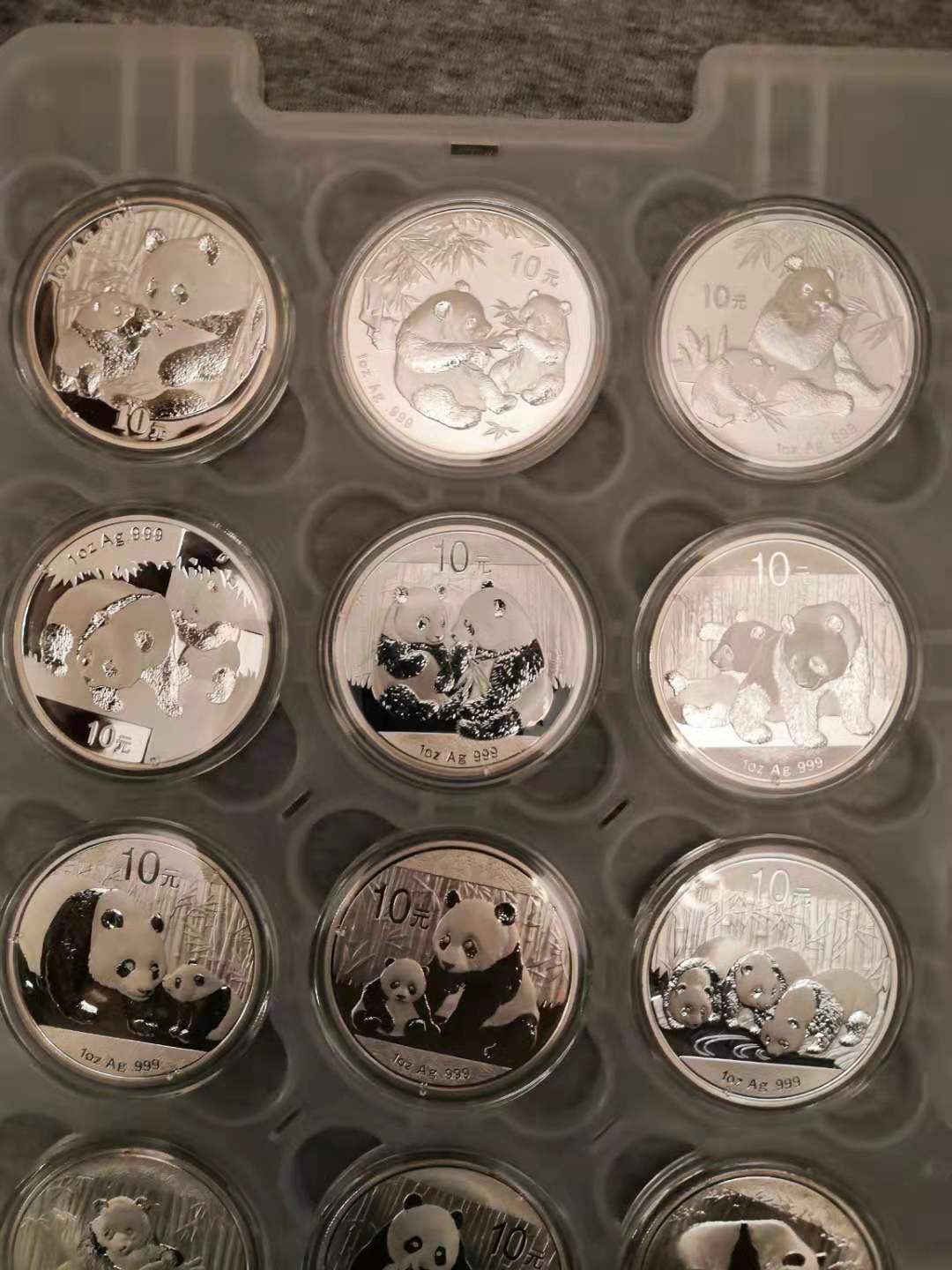 Silver Panda Set of 15 Coins Pad: Year 2005-2019 Lot 15 (15 Pieces) | eBay