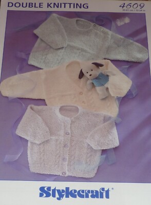 Stylecraft Knit Pattern Babies/Toddlers DK Collared/V-Neck Cardis ...